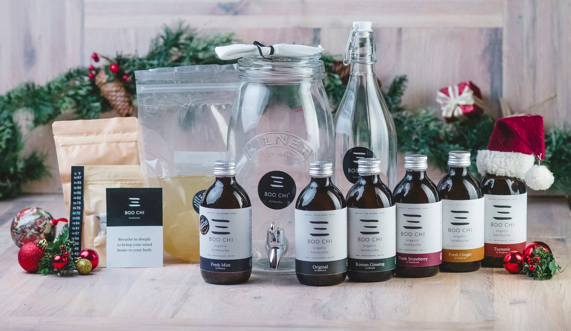 ULTIMATE: Organic 3L Kombucha Making Kit + 6 bottles of Boo Chi – Boo ...